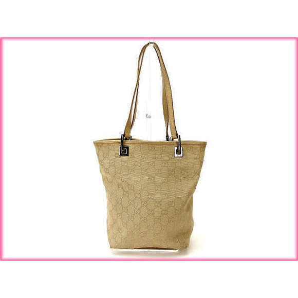 Gucci | Bags | Gucci Tan Gg Bag Tote Canvas | Poshmark